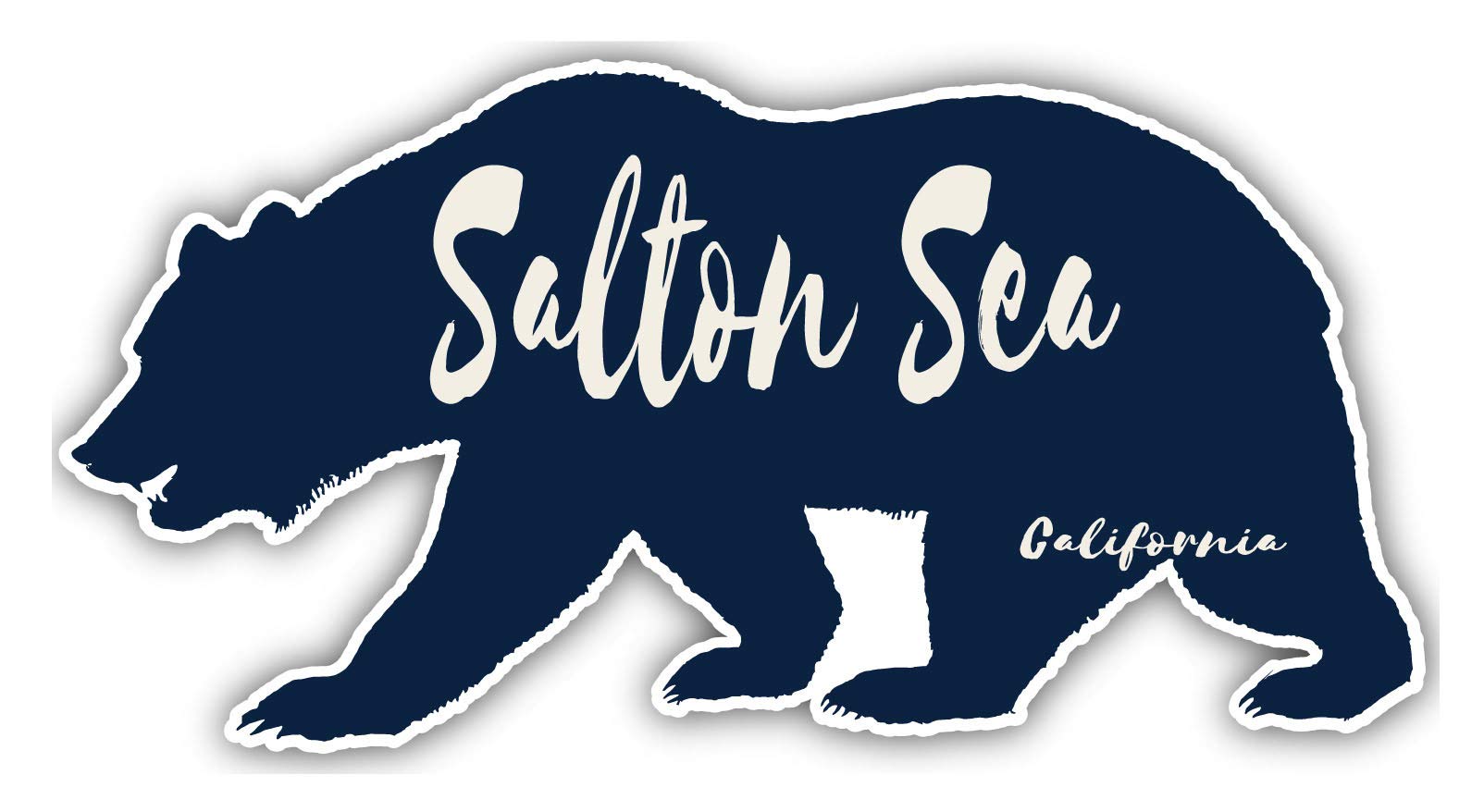 Salton Sea California Souvenir 3x1.5-Inch Fridge Magnet Bear Design