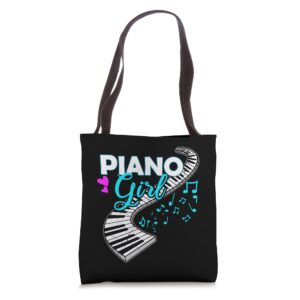 piano musical instruments pianist keyboard tote bag