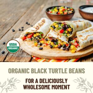 Mountain High Organics - 5 lbs, Organic Dry Black Beans, Non-GMO, Vegan, Certified USDA Organic Whole Dried Black Beans, Plant Based Protein and Fiber