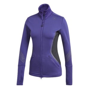 adidas women's truepace full zip midlayer jacket, collegiate purple/black, small