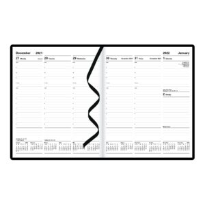 LETTS Classic Weekly Planner, 12 Months, January to December, 2022, Week to View with Appointments, Gold Corners, 10.25" x 8.25", Black (C32YIBK-22)