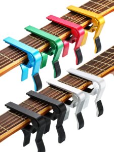 8 pieces guitar capo guitar accessories capo aluminum metal universal guitar clamp capo electric guitar capo clamp for various types lightweight string instrument