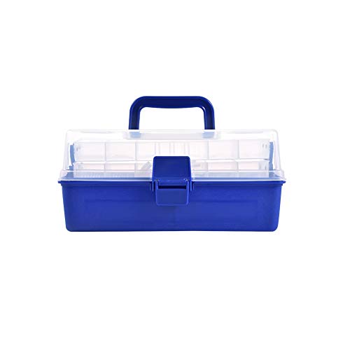 Plastic Fishing Accessory Box, Fishing Tackle Box, Large Capacity 3 Layers for Camping Hiking