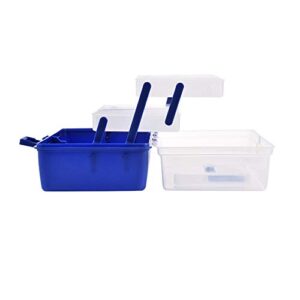 Plastic Fishing Accessory Box, Fishing Tackle Box, Large Capacity 3 Layers for Camping Hiking