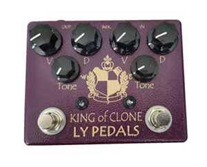 lyr guitar effect pedal overdrive pedal electric guitar king of pedal professional effect pedal true bypass, purple, 120 * 93 * 65 mm (v4)