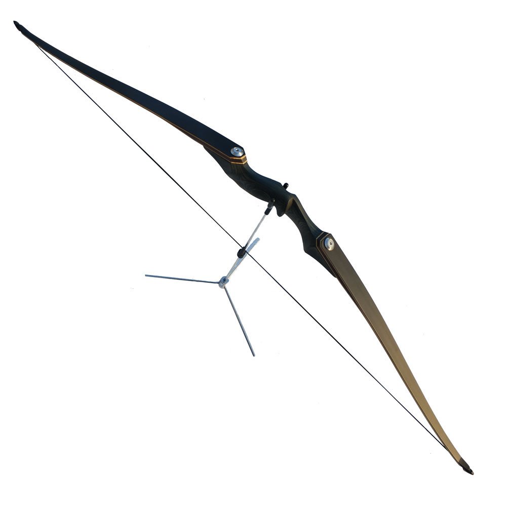 ZSHJGJR 60 Inch Black Hunter Taken Down Longbow Limbs Replacement Bow Limbs Only for Right Handed and Left Handed 30lbs-60lbs (right hand, 35lbs)