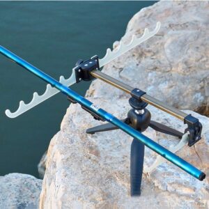 ECVYGJ Fishing Rod Rack Luminous Fishing Rods Stand Carp Pod Holder Pesca Aluminum Alloy Fishing Pole Pod Holder Bracket Fishing Tackle Accessory Fishing Tool (Color : White, Size : 3.0 m)