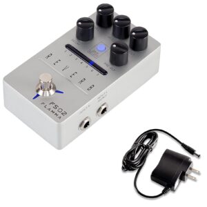 flamma fs02 stereo digital reverb pedal with 9v 300ma power supply