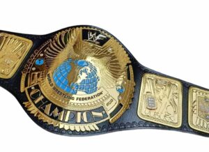 big eagle block logo championship wrestling belt real leather adult size belt (2mm brass),multi & black