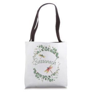 sassenach dragonfly 1743 eucalyptus boho tote bag