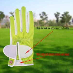 SIMPLE SYMBOL Women's RainGrip Golf Glove Two Pack,Hot Wet Weather Comfort,（Two Left Hands Or Two Right Hands Or One Pair） Four Colors to Choose from Pink/Purple/White/Green(Green,S,Right)