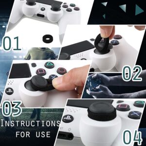 Generic Aim Assist or Precision Rings for PlayStation 5 (PS5), PS4, Xbox Series S/X, Xbox One, Nintendo Switch Pro and Scuf Controller Foam, black & grey.