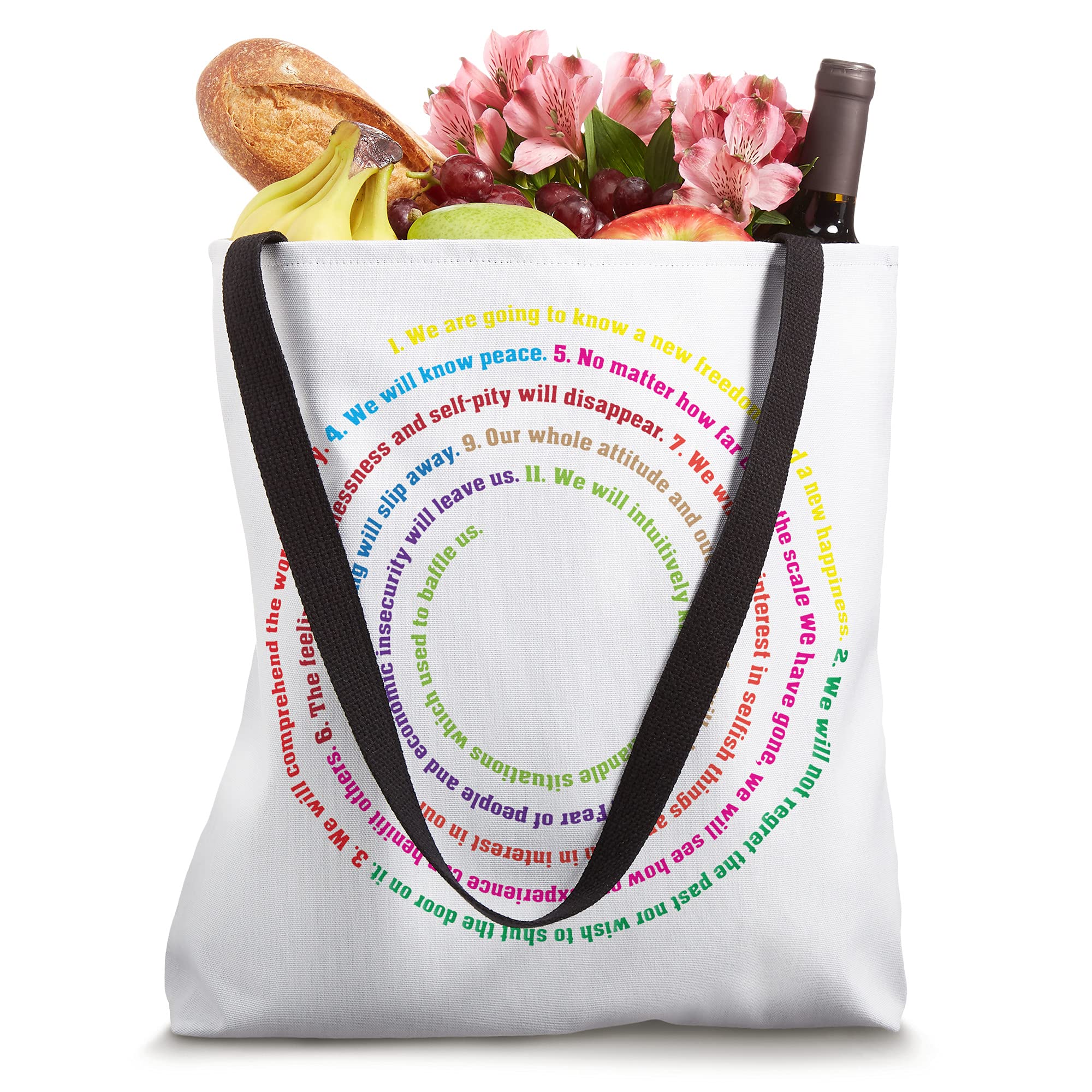 AA 12 Step Recovery T Shirt Definition Of Insanity Tote Bag