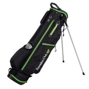 founders club 7" mini light weight golf stand bag (black lime)