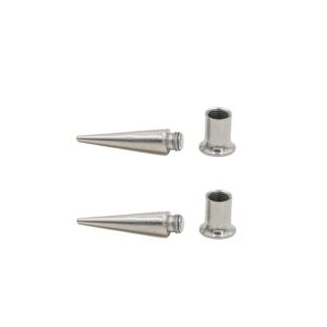 newzenro fashion spike ear 2 stretching tapers plugs 316 surgical stainless steel ear tunnels plugs expander gauges stretcher earrings screw on piercing body jewelry personalized gifts (9/16"(14mm))