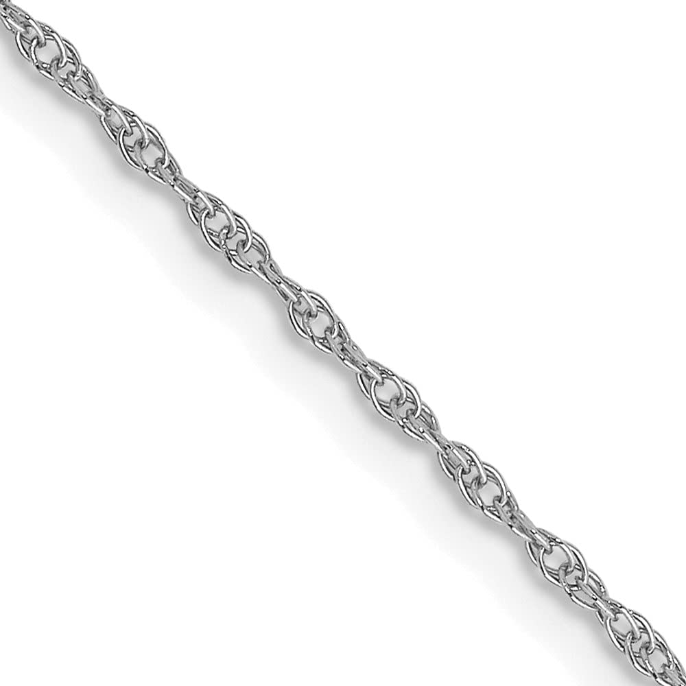 FJC Finejewelers 14 kt White Gold Carded Cable Rope Chain 22 Inches x 0.95 mm