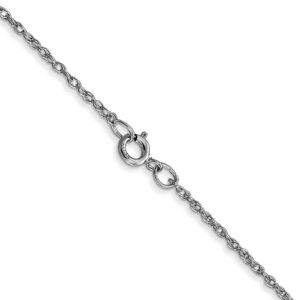 fjc finejewelers 14 kt white gold carded cable rope chain 22 inches x 0.95 mm