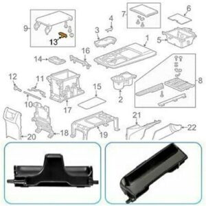 Kallia Kerman Upgrade Center Console Armrest Lid Latch Lock Knob with Spring fit for 2013-2018 Acura RDX - Part #83417TX4A01(Same Spring as Original)