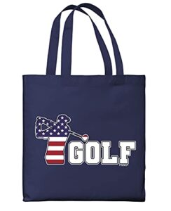 american pride summer games gifts usa sports golf lightweight navy canvas tote bag