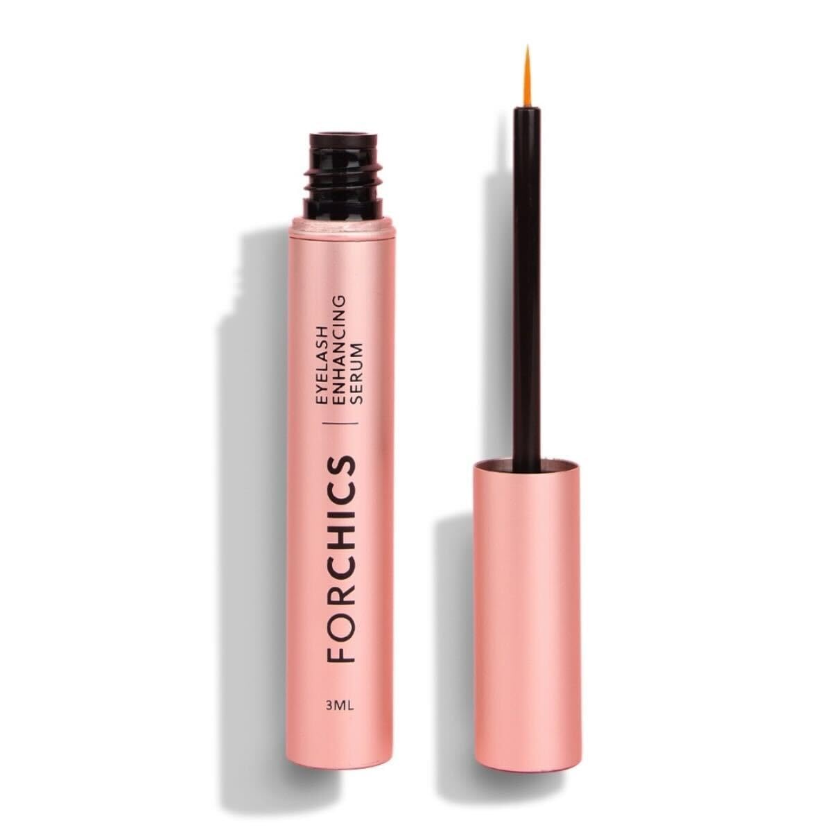 ForChics ForLash Eyelash Growth Serum - Enhancement Lash Booster For Fuller, Thicker, and Longer Eyelashes - Organic Lash Enhancer & Essential Thickener | Vegan & Cruelty-Free - [0.10 fl. oz / 3ml]