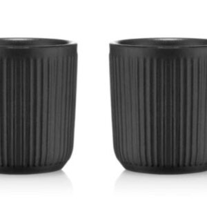 BODUM DOURO 2 pcs set DW Mug, 0.1 l, black matte, porcelain