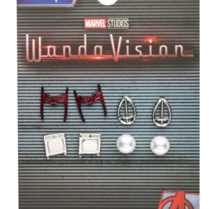 Marvel WandaVision Stainless Steel Stud Earrings Set (4pcs)