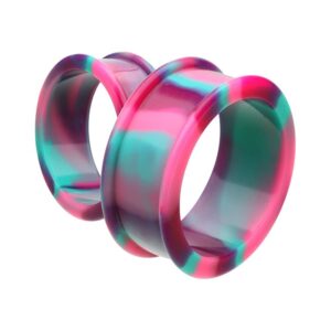 covet jewelry cosmic supersize flexible silicone double flared ear gauge tunnel plug (1-3/8" (35mm))