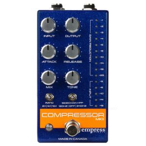 empress effects, empress compressor mkii guitar effects pedal, blue sparkle, cp2b