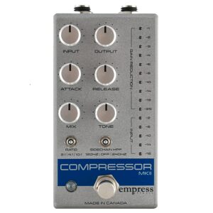 empress compressor mkii guitar effects pedal, silver sparkle, cp2s