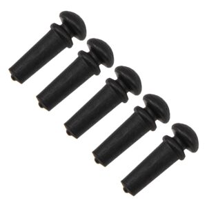 5pcs yootones slotted acoustic guitar ebony end pins endpin compatible with taylor martin guitar parts (black)