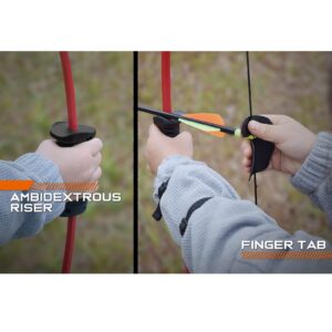 Elong Youth Recurve Bow and Arrow Set Outdoor with Quiver Children Junior Archery Beginner Longbow Target Training for Teen Teams Game