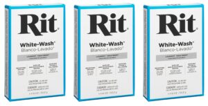 rit dye powdered fabric dye, white wash, 1 7/8-ounce (three pack)