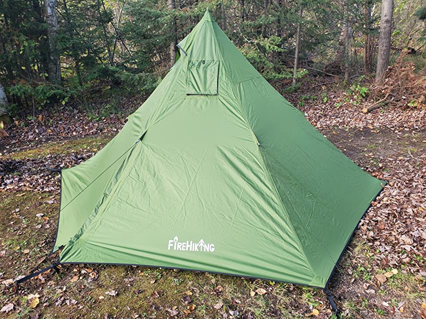 Hot Tent with Stove Jack Camping Tipi Tent FIREHIKING for 1-2 Person 4 Season