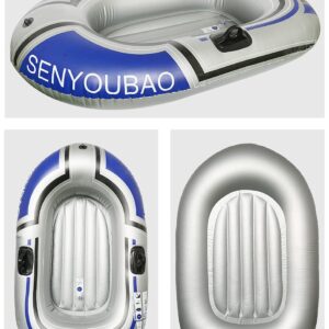 PLKO Inflatable Boat,Swimming Pool and Lake Inflatable Boat,Inflatable Canoe 1 Person