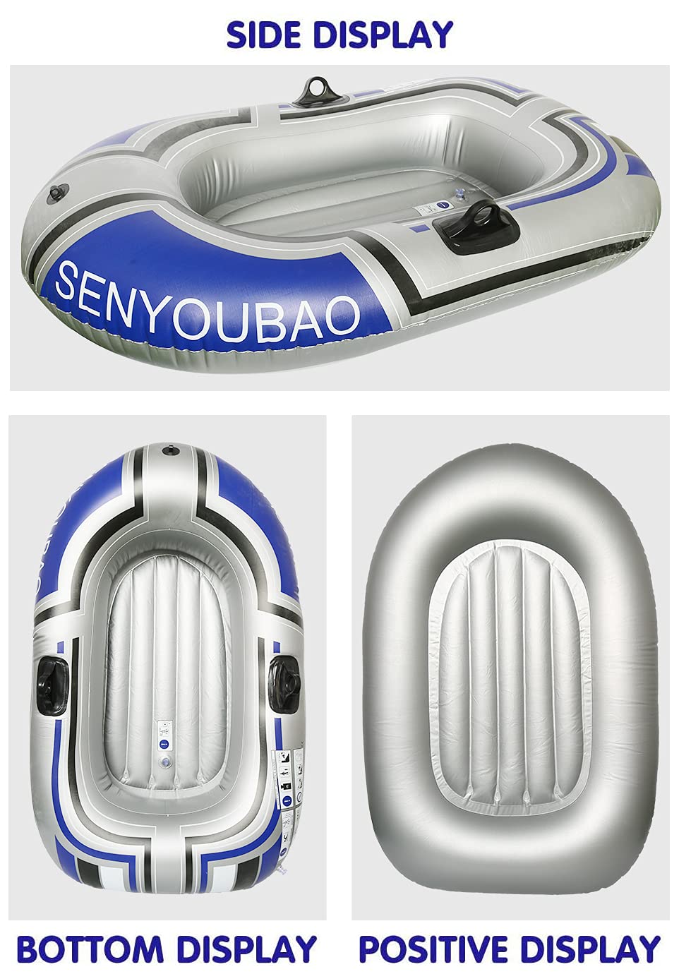 PLKO Inflatable Boat,Swimming Pool and Lake Inflatable Boat,Inflatable Canoe 1 Person