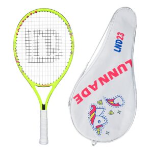 lunnade tennis racket for kids junior, 19/21/23/25 inch youth tennis racquet with cover, suitable for beginner boys and girls age 3-12