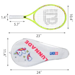 LUNNADE Tennis Racket for Kids Junior, 19/21/23/25 Inch Youth Tennis Racquet with Cover, Suitable for Beginner Boys and Girls Age 3-12