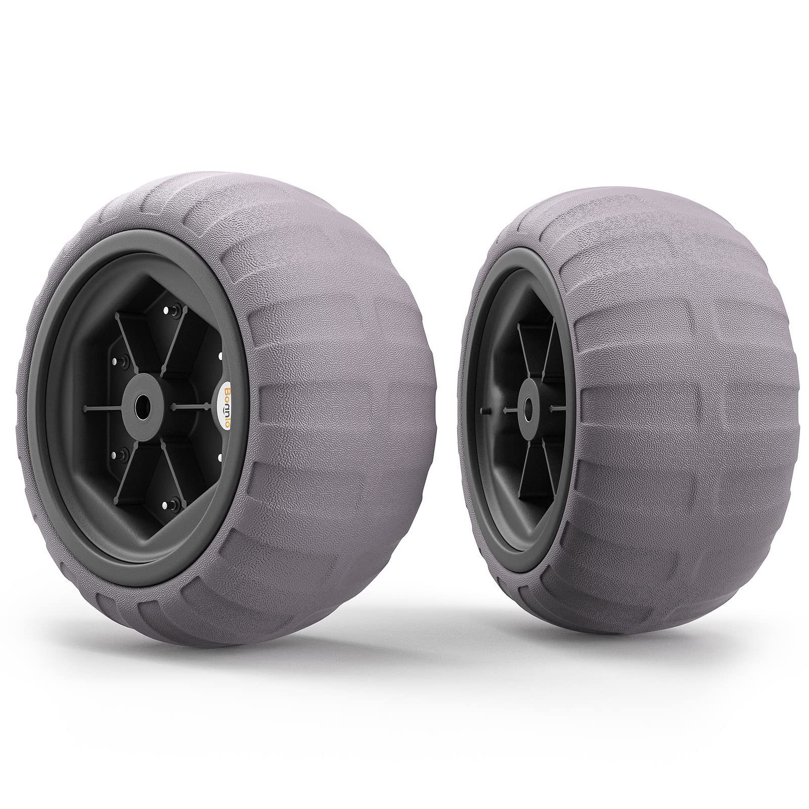 Bonnlo 16" Balloon Wheels, 2 Pack Replacement Beach Sand Tires for Axle with 0.98" Diameter, Retrofit to Beach Wagon, Fishing Cart, Rolling Walker, Wheelchair with Bearing, Free Air Hand Pump