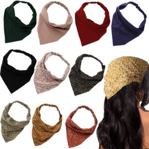 jaciya hair scarfs head bandanas for women fashion floral triangle head scarf hair accessories