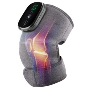 moajaza cordless knee massager with heat and vibration, knee heating pad, heated knee elbow shoulder brace wrap, heated knee brace heating pad for knee elbow shoulder relax