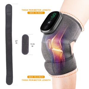 MOAJAZA Cordless Knee Massager with Heat and Vibration, Knee Heating Pad, Heated Knee Elbow Shoulder Brace Wrap, Heated Knee Brace Heating Pad for Knee Elbow Shoulder Relax