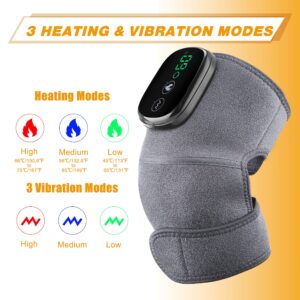 MOAJAZA Cordless Knee Massager with Heat and Vibration, Knee Heating Pad, Heated Knee Elbow Shoulder Brace Wrap, Heated Knee Brace Heating Pad for Knee Elbow Shoulder Relax