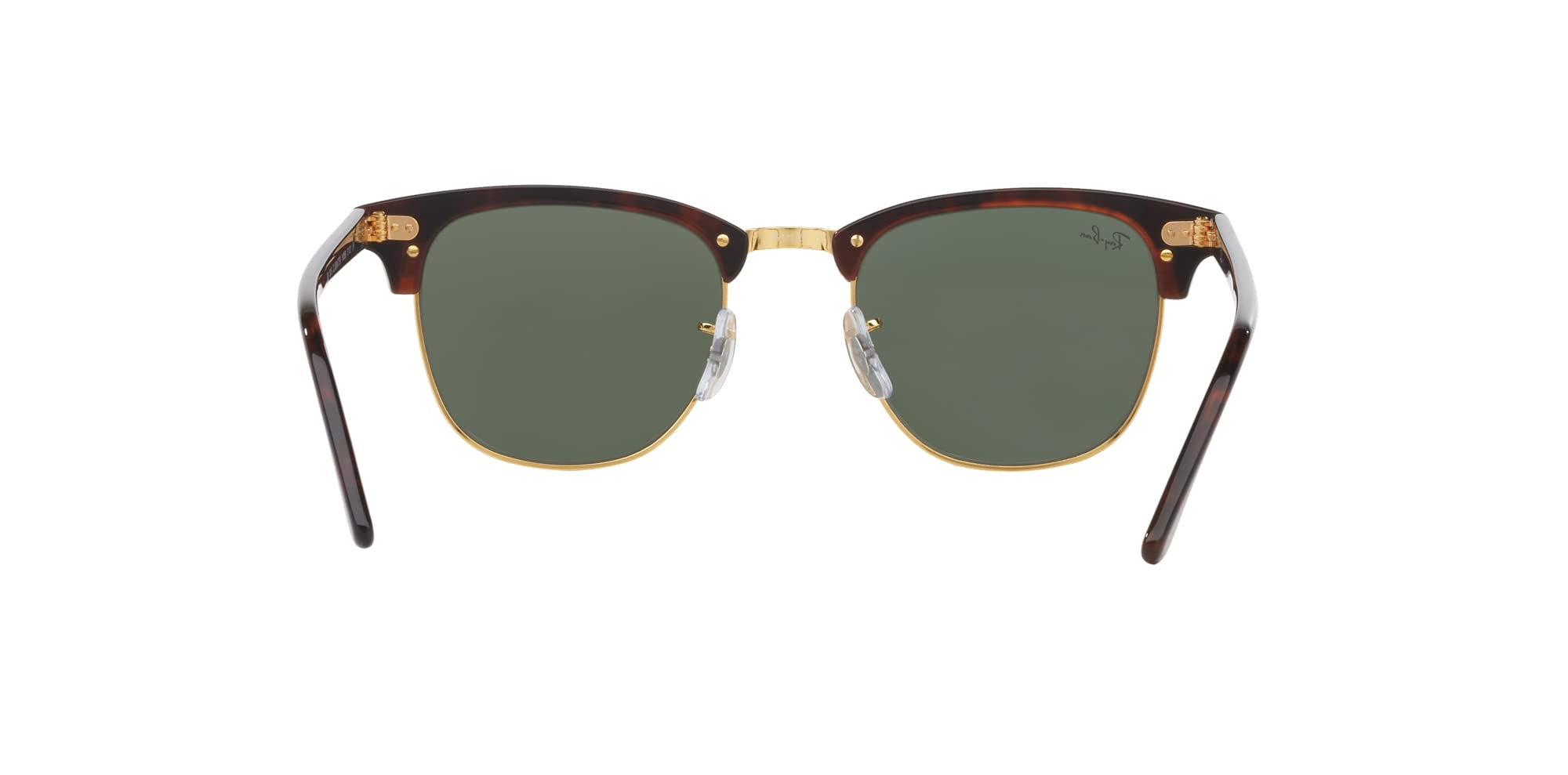 Ray-Ban RB3016 Clubmaster Sunglasses+ Vision Group Accessories Bundle(Mock Tortoise On Arista/Crystal Green (W0366),51) for unisex-adult