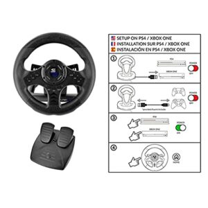 Superdrive SV450 racing steering wheel with Pedals and Shifters Xbox Serie X / S, Switch, PS4, Xbox One, PS3, PC (programmable for all games)