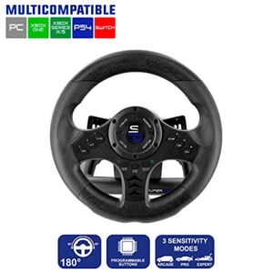 Superdrive SV450 racing steering wheel with Pedals and Shifters Xbox Serie X / S, Switch, PS4, Xbox One, PS3, PC (programmable for all games)