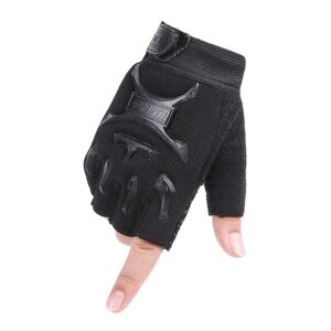 Kids Road Bike Gloves Half Finger MTB Cycling Gloves Roller Skating Mitten Breathable Anti Slip Shock Absorbing Workout Gloves Short Sports Gloves Fingerless Riding Fishing Golf Gloves for Boys Girls