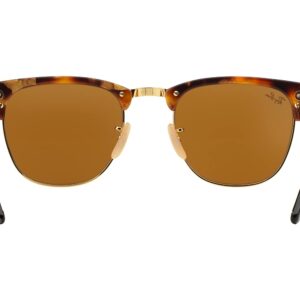 Ray-Ban RB3016 Clubmaster Sunglasses+ Vision Group Accessories Bundle for unisex-adult (Spotted Brown Havana/Crystal Brown (1160),51)