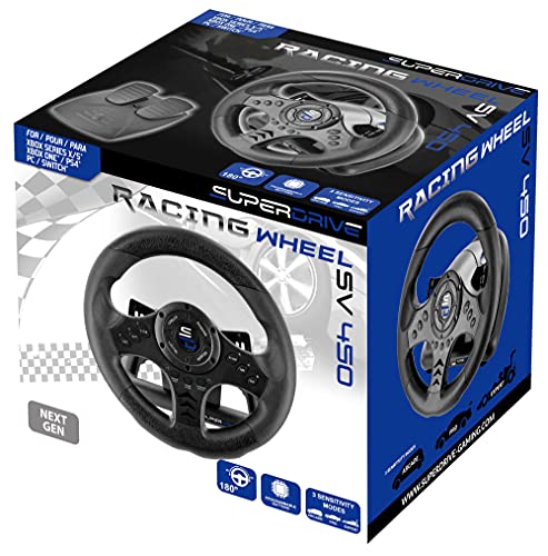 Superdrive SV450 racing steering wheel with Pedals and Shifters Xbox Serie X / S, Switch, PS4, Xbox One, PS3, PC (programmable for all games)