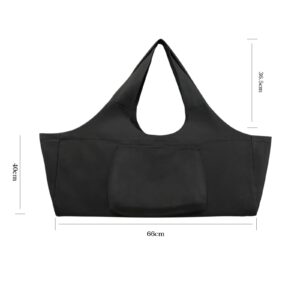 Yoga Mat Bag Large Capacity Yoga Mat Tote Bag with with Side Pocket Portable Exercise Mat Pad Cushion Sling Carrier Bag Multi-Function Single Shoulder Storage Bag for Gym Sports Yoga Accessory