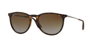 ray-ban rb4171 erika sunglasses + vision group accessories bundle (light havana/grey gradient brown polarized (710/t5),womens